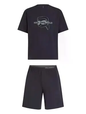 Karl Lagerfeld Logo-detailing Pajamas