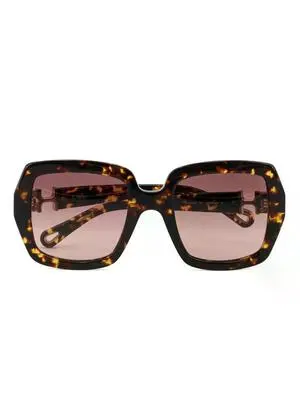 Chloé Square Frame Sunglasses - Brown