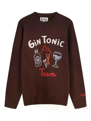 MC2 SAINT BARTH Logo-embroidered Long-sleeved Sweater
