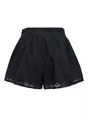 Ulla Johnson Elowen Eyelet-detailed Shorts - Black