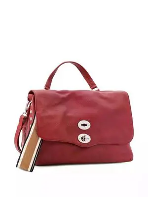 ZANELLATO Postina M Flap Leather Shoulder Bag - Red