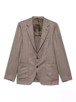Canali Two-button Herringbone Jacket - Brown