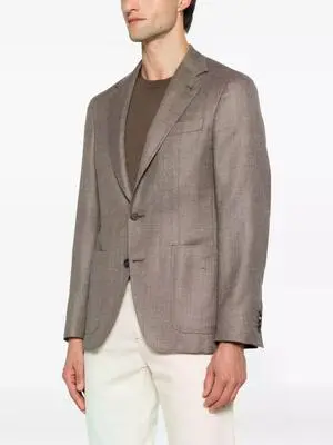 Canali Two-button Herringbone Jacket - Brown