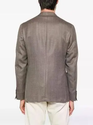Canali Two-button Herringbone Jacket - Brown