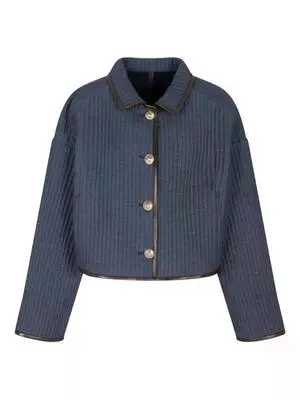 Giorgio Armani Buttoned Ribbed Jacket