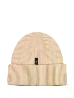 Moncler Ribbed Beanie Hat - Neutrals