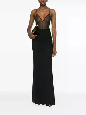 Alex Perry V-neck Zip Bodysuit