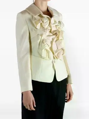 Comme Des Garçons Rose-detail Button Jacket