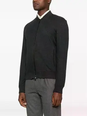 Canali Zip Cotton Jacket - Grey