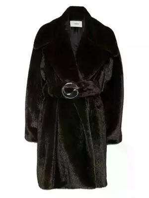 Coperni Belted Faux Fur Coat
