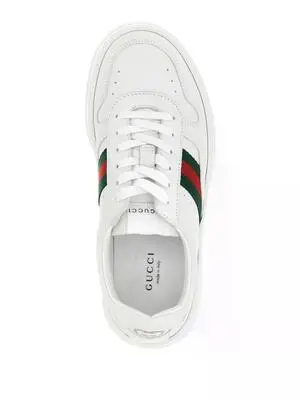 Gucci Logo Sneakers With Web Detail