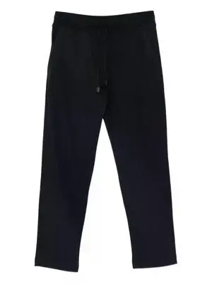 Canali Cotton Blend Track Pants - Black