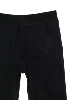 Canali Cotton Blend Track Pants - Black