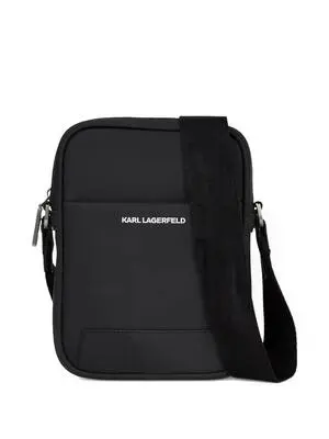 Karl Lagerfeld Logo Messenger Bag - Black