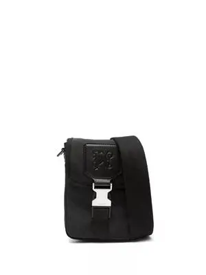 Palm Angels Monogram Debossed Crossbody Bag - Black