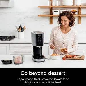 NINJA Creami, Ice Cream, Gelato, Milkshake, Sorbet, Smoothie Bowl, And Lite Ice Cream Maker, 7 One Touch Programs - Silver