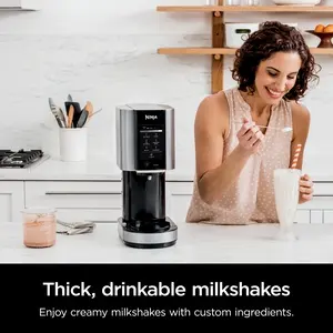 NINJA Creami, Ice Cream, Gelato, Milkshake, Sorbet, Smoothie Bowl, And Lite Ice Cream Maker, 7 One Touch Programs - Silver