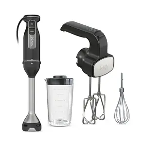 NINJA Foodi Power Mixer System Hand Blender & 5 Speed Hand Mixer Combo Black