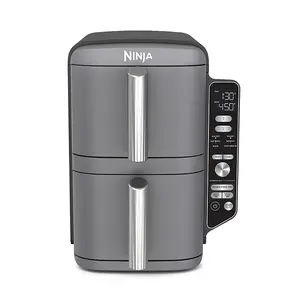 NINJA Doublestack Xl 10 Qt, 6 In 1, 2 Basket Air Fryer, Space Saving Design - Gray