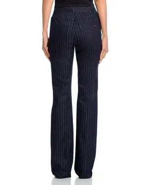Cinq À Sept Shailene Metallic Pinstripe Pants