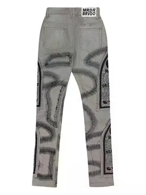 WHO DECIDES WAR Fusion Straight-fit Jeans - Grey