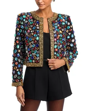 Aqua Jeweled Blazer