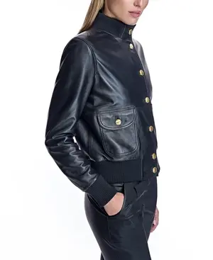 MAXIMILIAN Leather Bomber Jacket