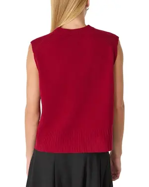 Whistles Wool Sleeveless Top - Dark Red