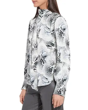 Lyssé Embellished Tie-neck Blouse