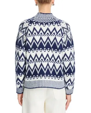 Aqua Fair Isle Studded Sweater