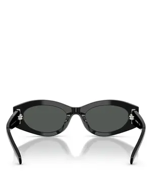 Tory Burch Oval Sunglasses, 52mm - Black