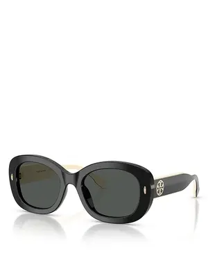 Tory Burch Oval Sunglasses Black