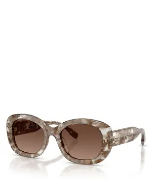 Tory Burch Oval Sunglasses - Brown