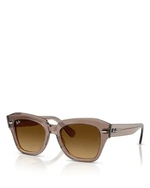 Ray-ban State Street Square Sunglasses, 49mm - Brown