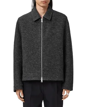 ALLSAINTS Celeste Cropped Fit Jacket - Charcoal Grey