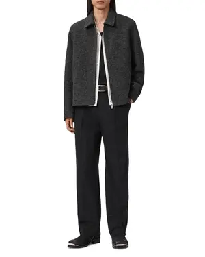 ALLSAINTS Celeste Cropped Fit Jacket - Charcoal Grey