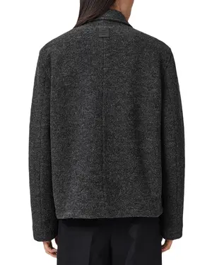 ALLSAINTS Celeste Cropped Fit Jacket - Charcoal Grey