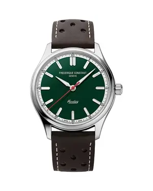 FREDERIQUE CONSTANT Classics Vintage Rally Healy Strap Watch - Green/brown