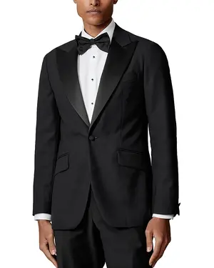 REISS Jacquard Tailored Fit Tuxedo Jacket