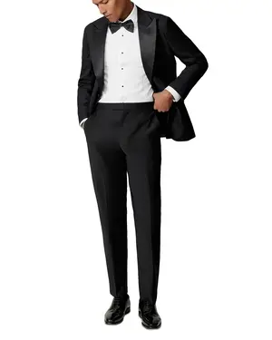REISS Jacquard Tailored Fit Tuxedo Jacket