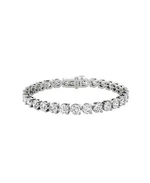 VRAI Tennis Bracelet With 15ctw Round Brilliant Lab Created Diamonds - K White Gold