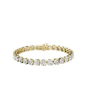 VRAI Tennis Bracelet With 15ctw Round Brilliant Lab Created Diamonds - K Yellow Gold