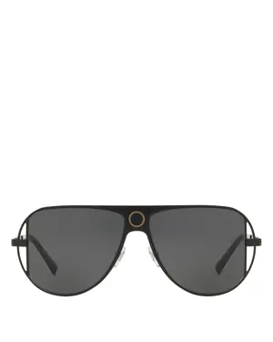 Versace Aviator Sunglasses, 57mm - Matte Black/dark Grey