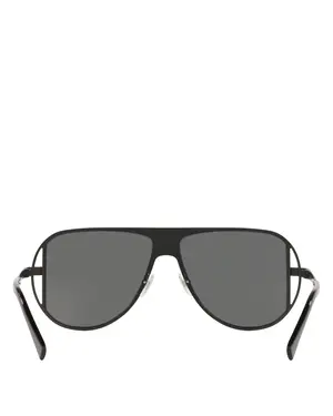 Versace Aviator Sunglasses, 57mm - Matte Black/dark Grey