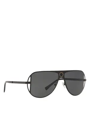 Versace Aviator Sunglasses, 57mm - Matte Black/dark Grey