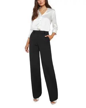 L'Agence Livvy Straight-leg Pants - Black