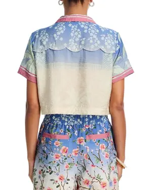 Agua Bendita Itsy Palacio Crop Cover Up Top