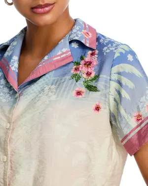 Agua Bendita Itsy Palacio Crop Cover Up Top