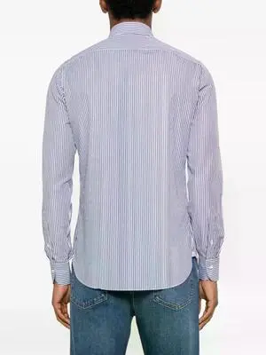 BORRIELLO NAPOLI Striped Cotton Shirt - Blue