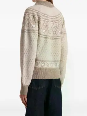 Khaite Guy Fair Isle Sweater - Neutrals